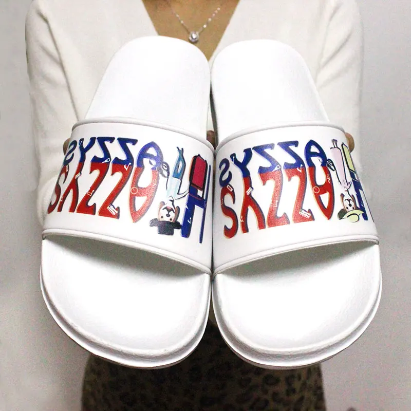 wholesale blank sublimation eva unisex beach Plain rubber slide sandal ...