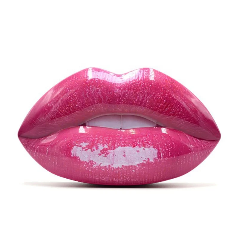 Beauty Lip Shape Cosmetic Tin Box Custom Makeup Tin Packaging Box - Buy ...