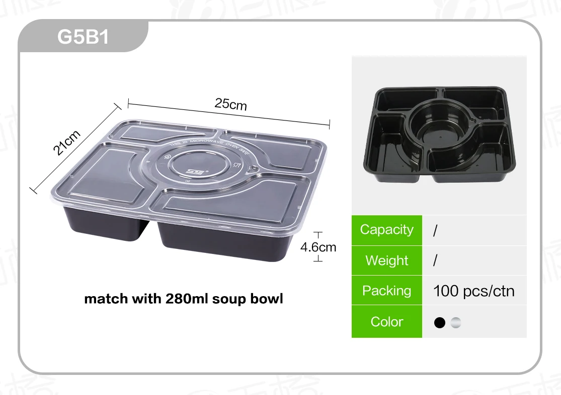 Restaurant Food Packaging Bento Boxes Wholesale Compartment Lunch Box ...