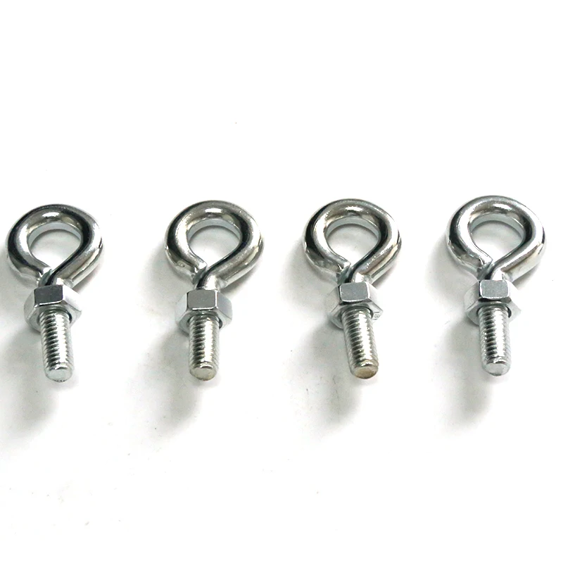 Stainless Steel M4 Eye Bolt Hook with Nut - Durable & Versatile