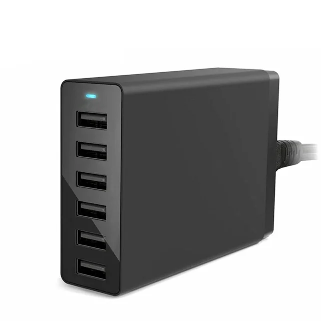 Ultra Powerful 50w 6 Port Desktop Usb Charging Station With 5v 2.4a Max ...