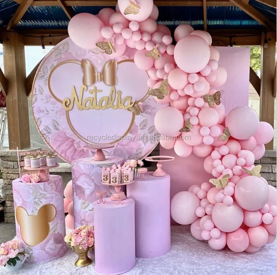 Round Party Backdrop Stand Circle Wedding Event Tension Fabric ...