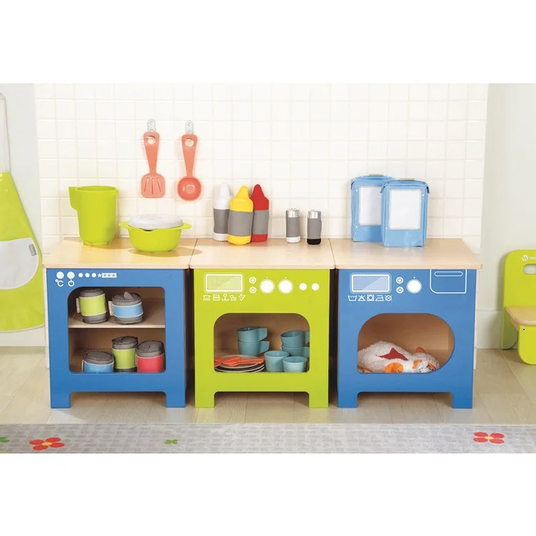 Preschool Classroom Furniture Wooden Kitchen Toys Set Role Play Mini ...