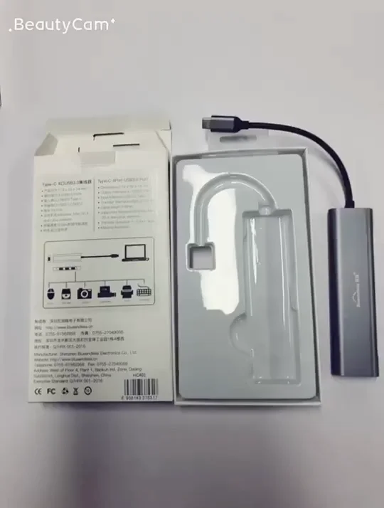 New Design Best Sell Gray Color Usb Hub With Otg Usbc Cable Oem Rgb ...