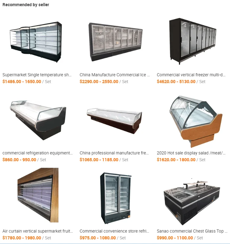 Deli Cooler Showcase Cold Food Display Case Freezers Air Cooling ...