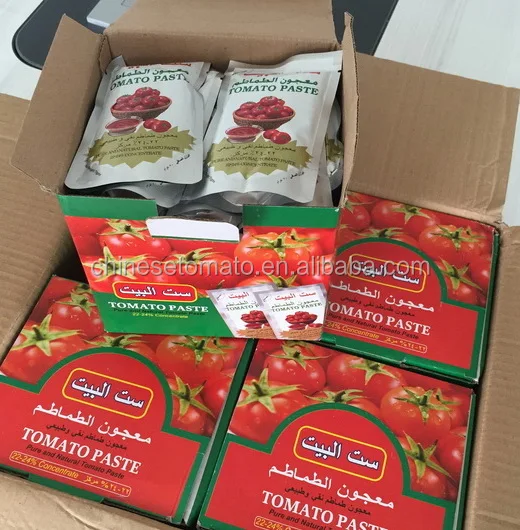 Natural Tomato Paste Salsa Tomato Pouch 70g Sachet Tomato Paste For ...