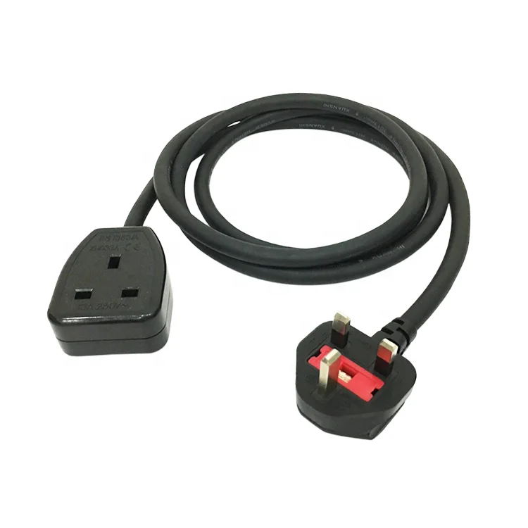 Uk 13a 250v Bs 1363 Standard Power Extension Cord With Fuse - Buy Uk ...