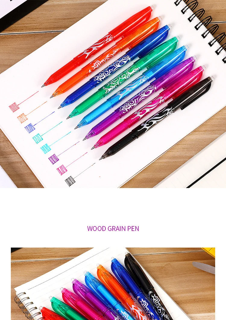 Bolígrafos De Gel Borrables,Mágicos,8 Colores,Kawaii - Buy Calor Pluma ...