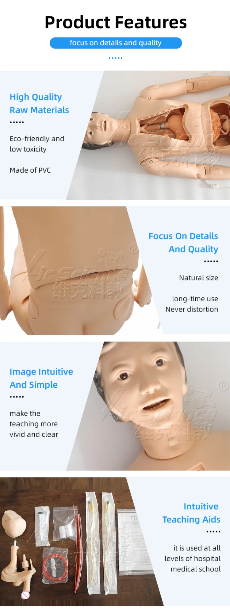 Medical Science Nursing Manikin - Nurse Training Tool