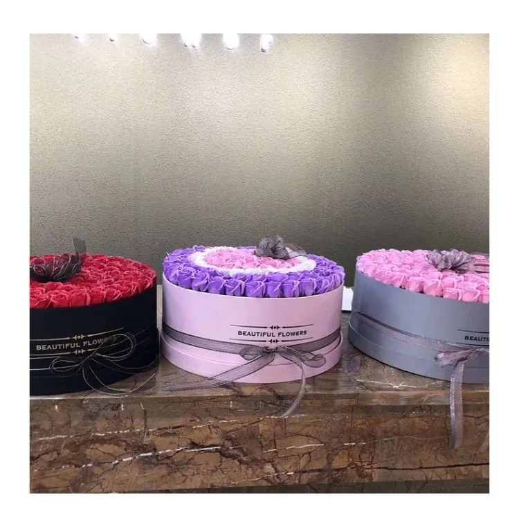 花圆筒盒花盒与屏幕豪华花盒为 99 朵玫瑰包装| Alibaba.com