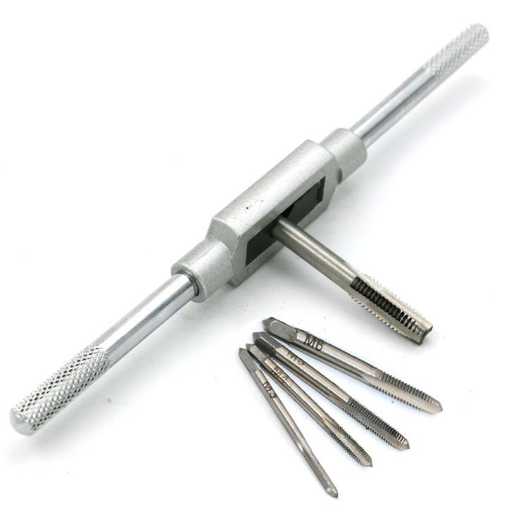 M3-m8 Manual Tap Wrench Set - 5-Piece High Speed Steel