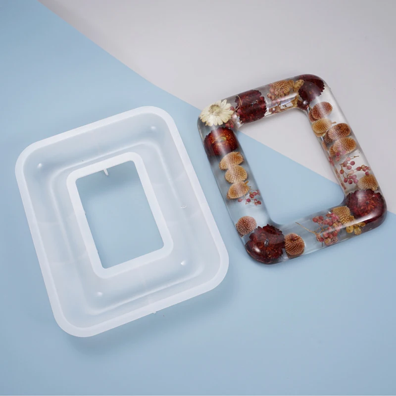 Handmade New Rectangle Photo Frame Silicone Mold for Resin Crafts ...