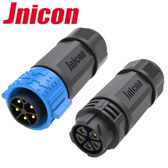 Jnicon M25 Push Locking Male Female Plug 5 Pin Waterproof Cable ...