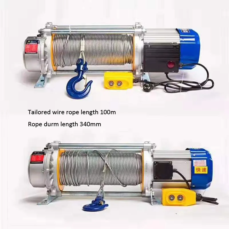 220v Single Phase Aluminum Electric Wire Rope Hoist 380v 3phase - 750kg ...