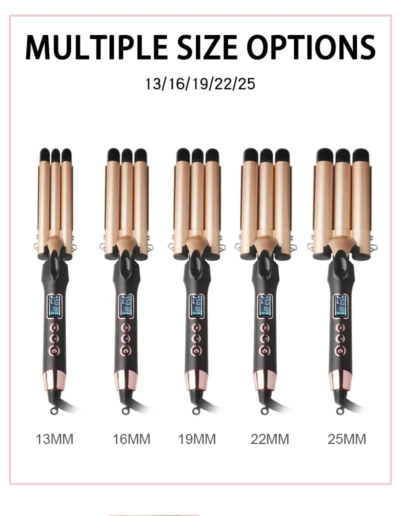 25mm 3 Triple Barrel Deep Wave Hair Curler - 2023 Salon Styler