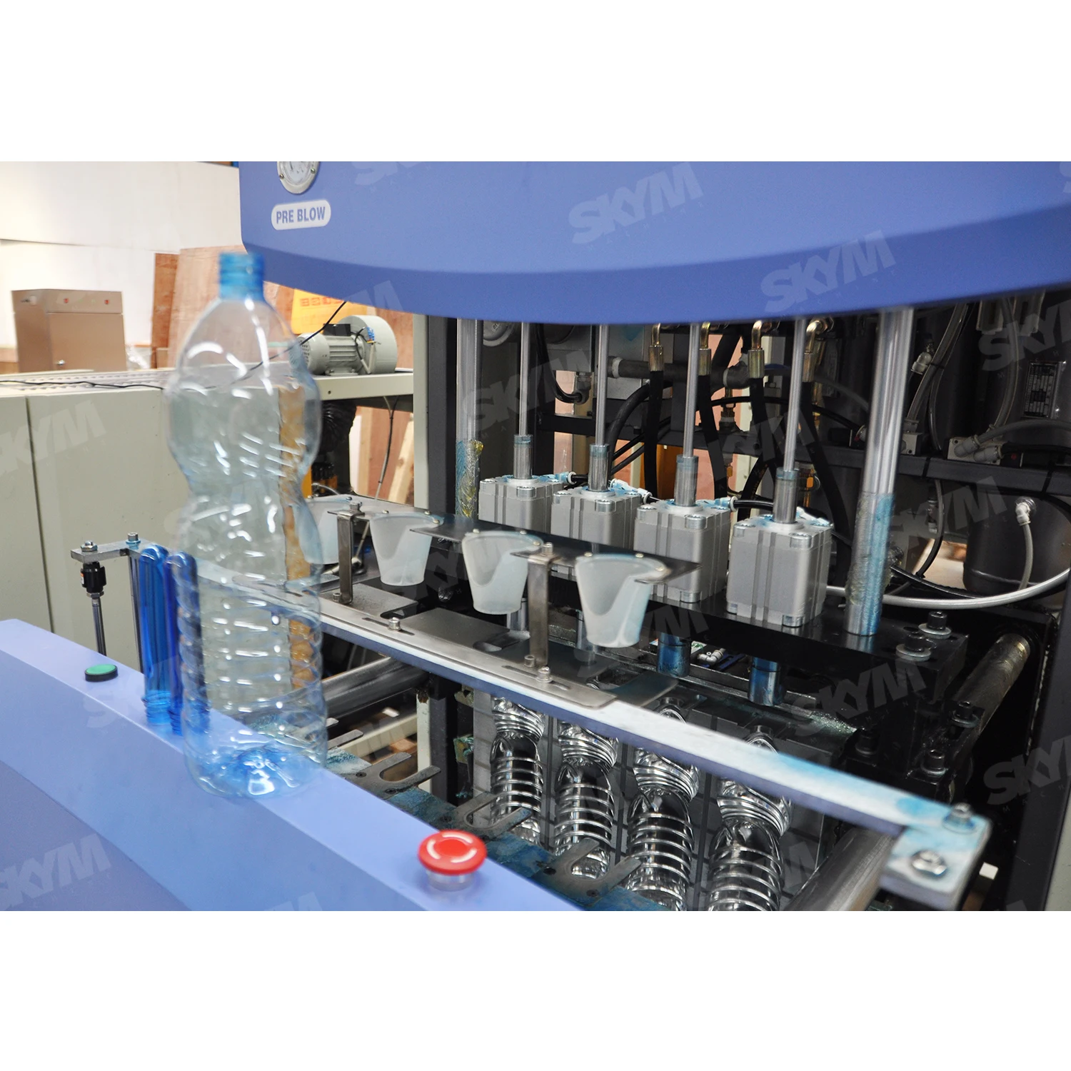 Semi Auto 4 Cavity Pet Preform Blow Molding Machine For Plastic Bottle ...