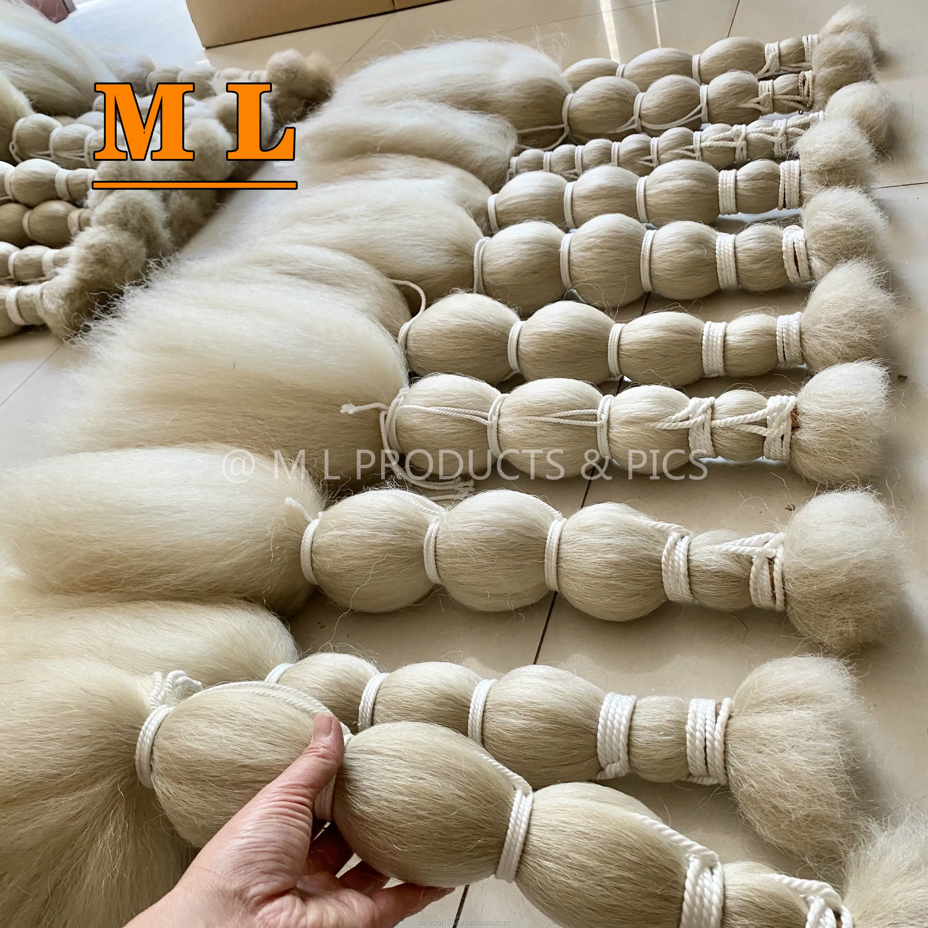 Hot Hair Extensions 100% Yak Tail Hair Natural White Color 28'' - Buy ...