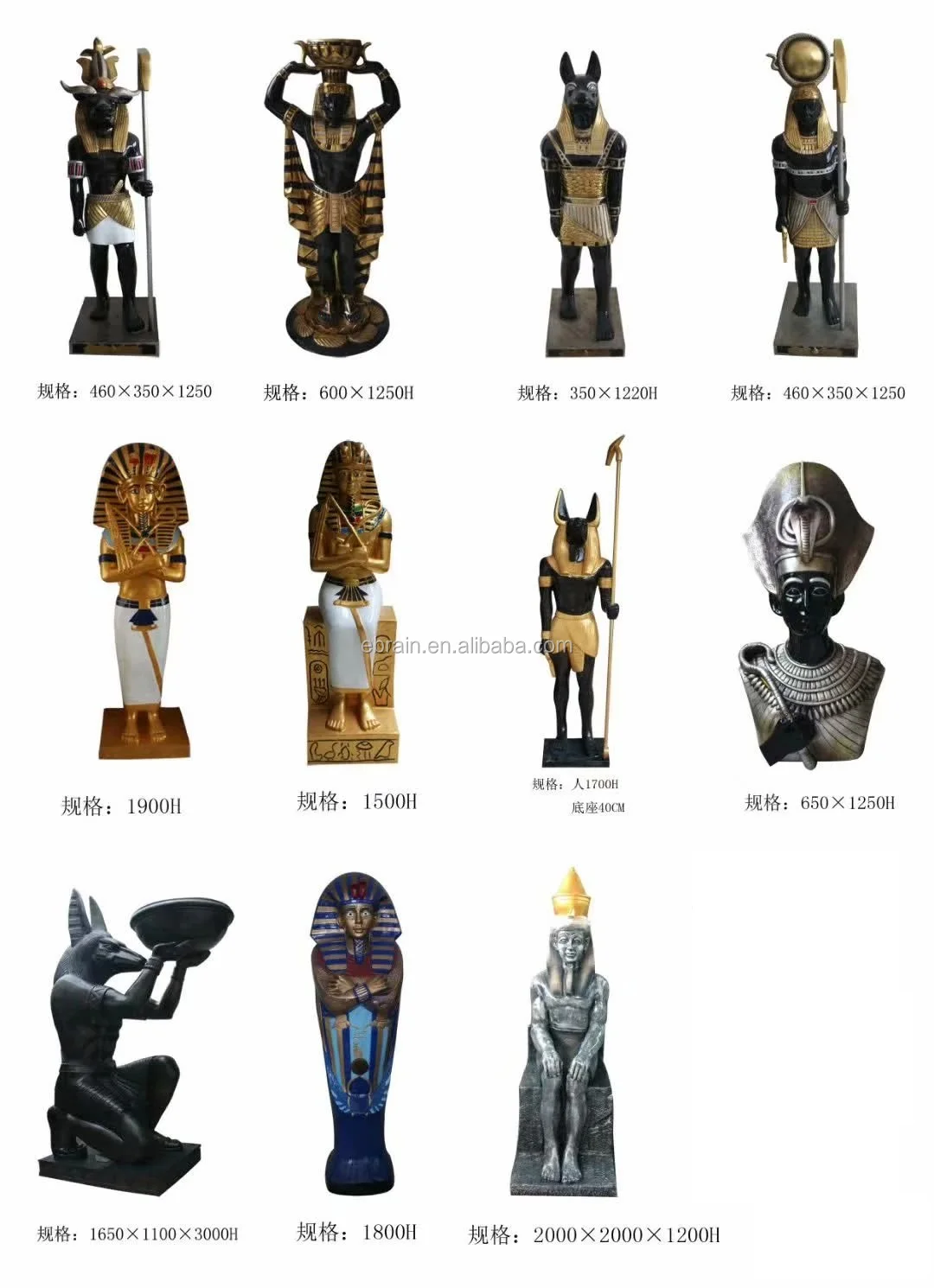 Life Size Glass Fiber Ancient Egypt Statues For Cinema,Exhibition Show ...