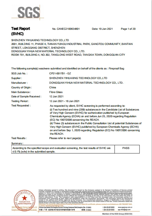 Dongguan Yihua New Material Technology Co., Ltd. - Fireproof Organizer ...