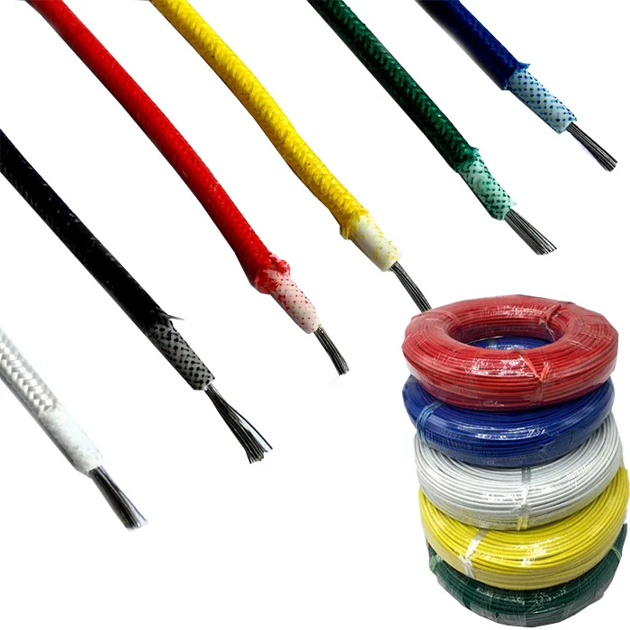 Braid High Temperature Fiberglass Silicone Rubber Cable Heat Resistance ...