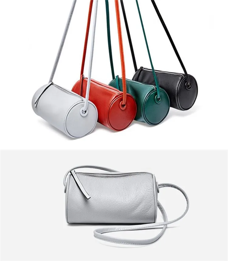 Fs5422 Women Shoulder Bag Cylinder-shaped Bags With Long Shoulder Strap ...