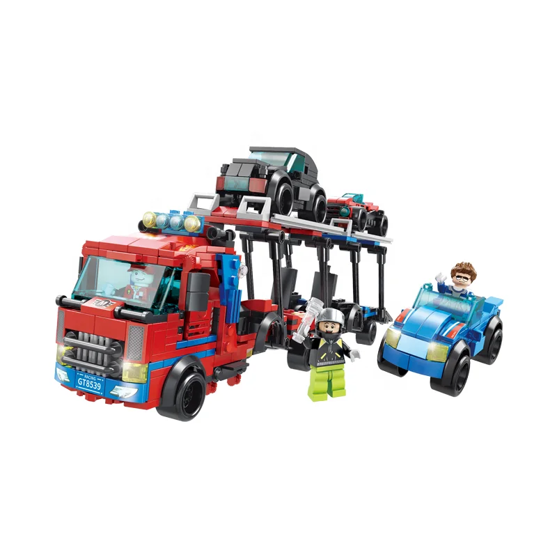 Lele Brother Car Robot Transform Trailer Kids Building Block Toys Diy ...