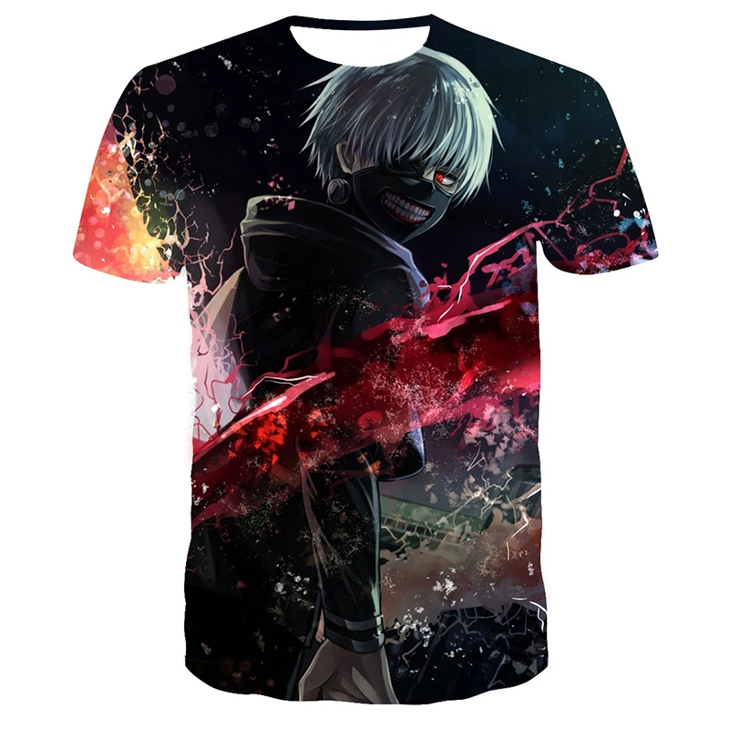 Casual Running Tshirt Tokyo Ghoul T Shirt 3d Printed Men Blood Tshirts ...