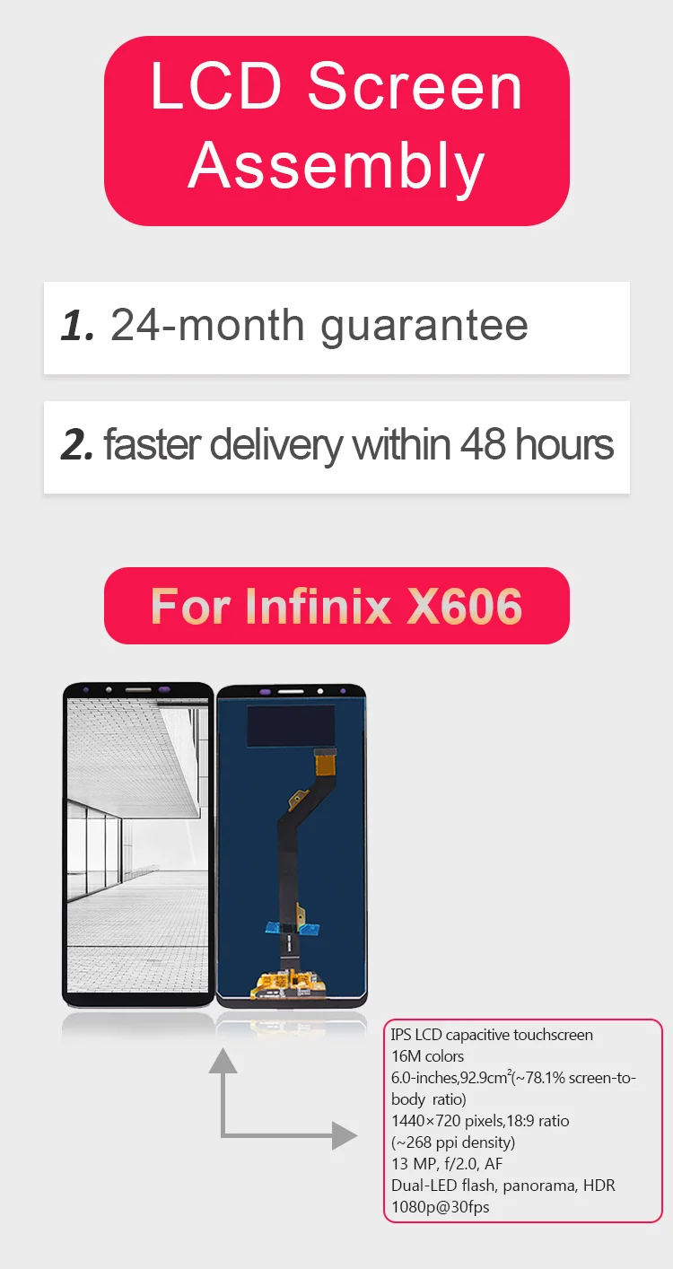 Lcd For Infinix Hot 6 X606 Lcd Touch Screen Digitizer Assembly For ...