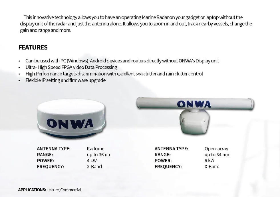 ONWA KR-1968-H Marine Radar with AIS & Target Tracking