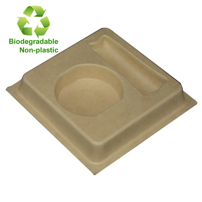 H65-pulp Molding Biodegradable Wet Press Molded Pulp Tray