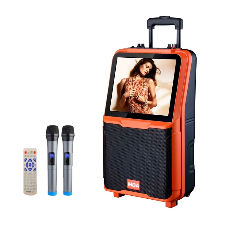 Android 12 Trolley Speaker with Touchscreen Hone Karaoke System