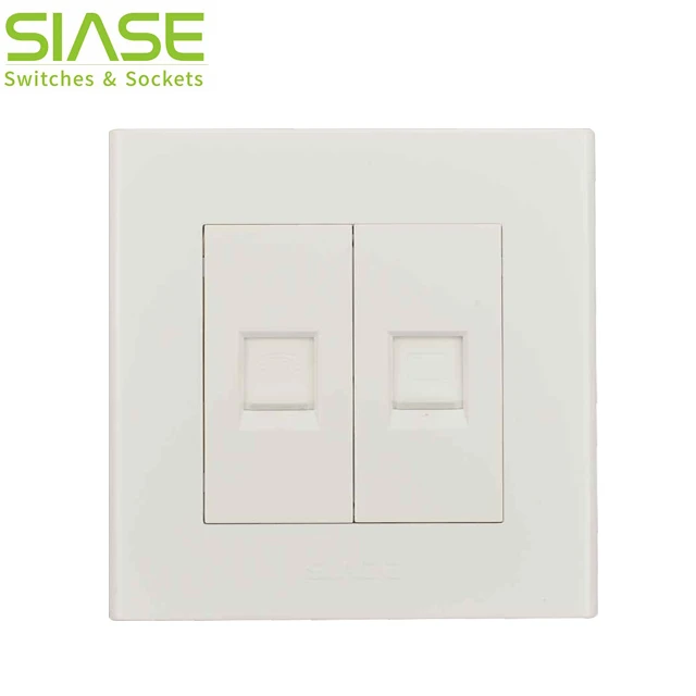 Wall Double Data Outlet Rj45 And Rj11 Telephone Tel Computer Socket ...