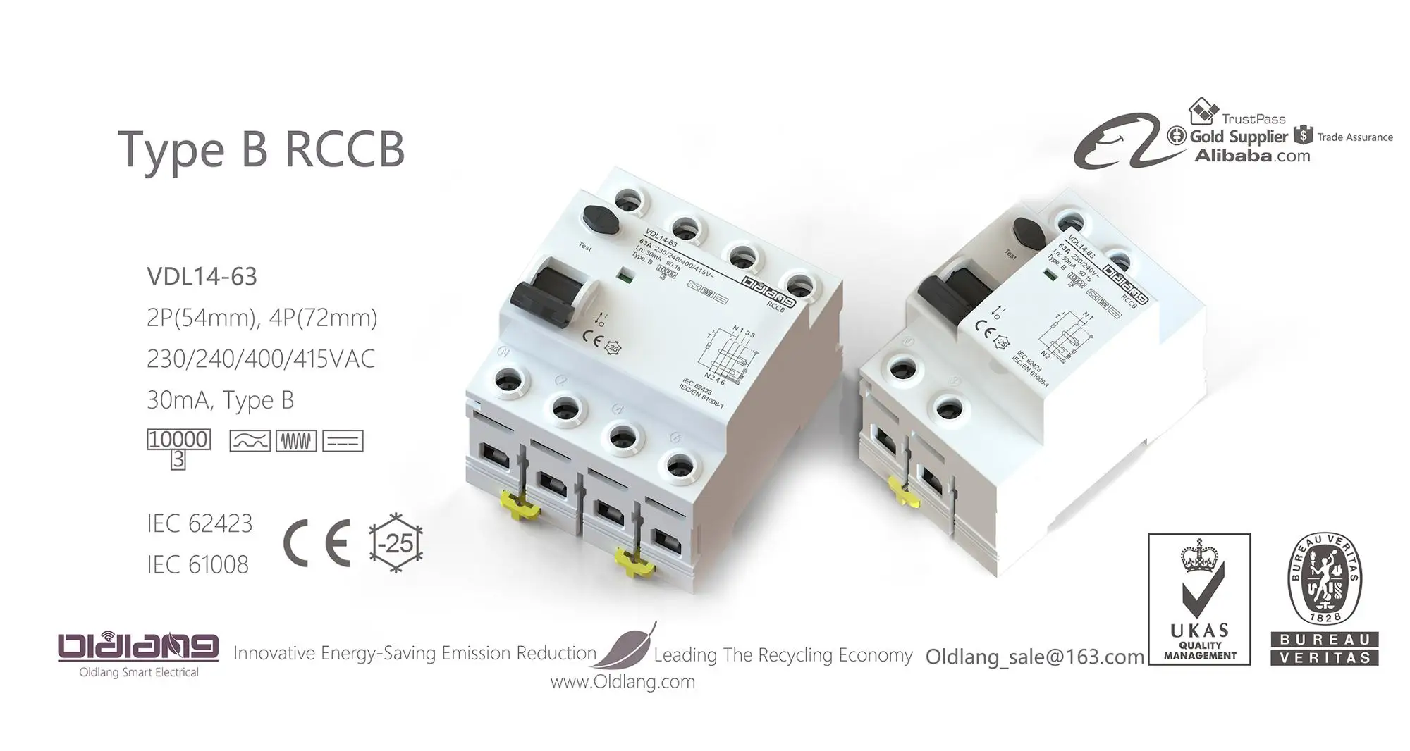 IEC 61009-1 62955 Type EV RCD 30ma AC + 6ma DC for Mode 3 Charging ...