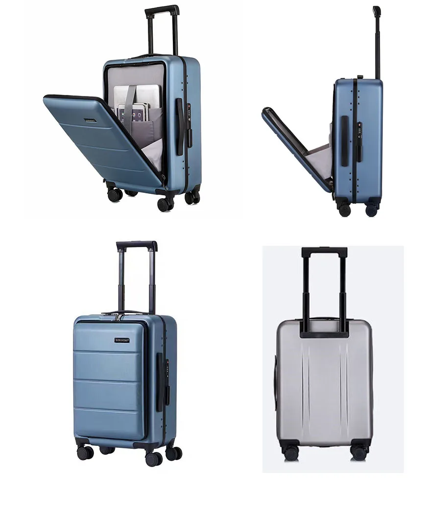 Carry On Trolley Front Open Luggage Easy Access Laptop Pocket Business ...