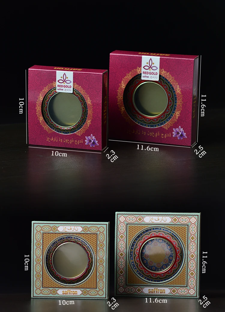 High Quality Spice Foldable Saffron Paper Box Packaging