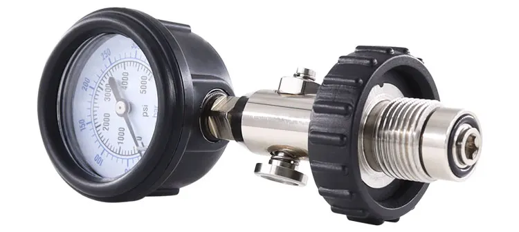 DIN Scba Dive Cylinder Tank High Pressure Checker Gauge