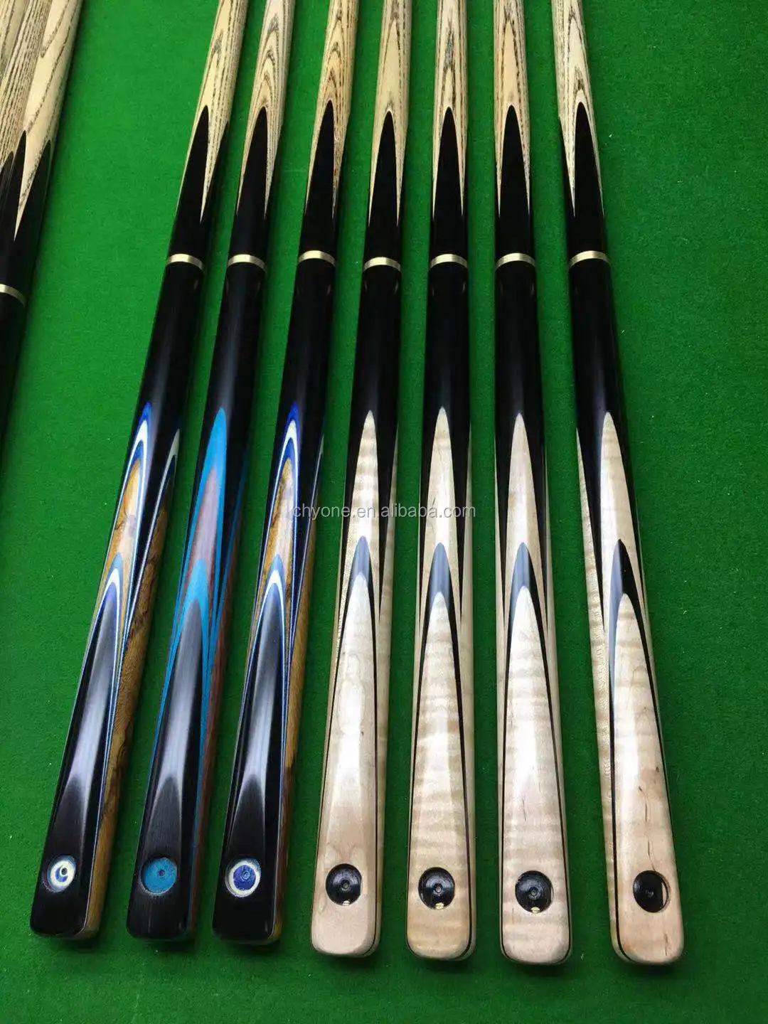 Chyone Custom Design Wholesale Ebony Wood Spliced Snooker Cue Inlay 1pc ...