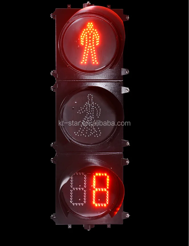 300mm Dynamic Pedestrian Led Traffic Signal Light Head With Countdown ...