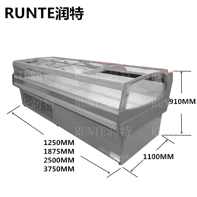 Meat Showcase/fresh Meat Counter/meat Display Refrigerator With Top ...