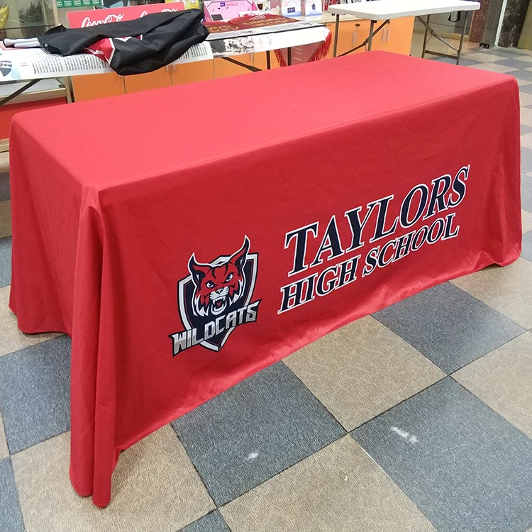 Custom Logo Tradeshow Advertising Fitted Folding Table Wrinkle ...