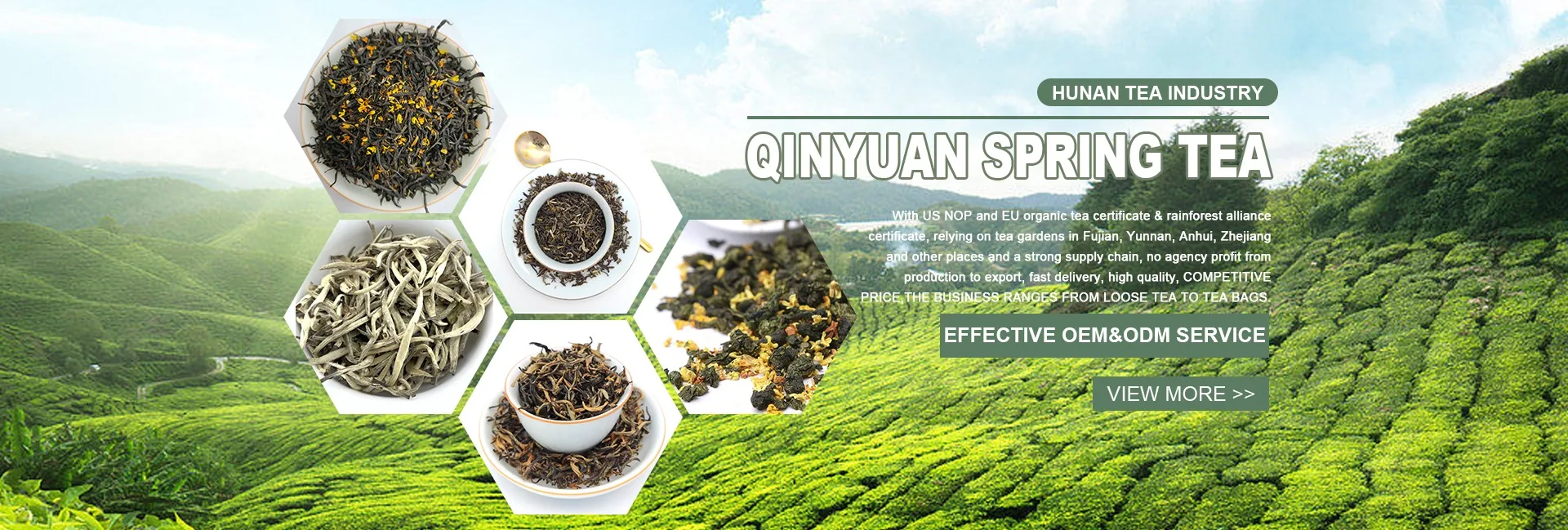 Hunan Qinyuan Spring Tea Co., Ltd. - Jasmine Green Tea, Dianhong Black Tea