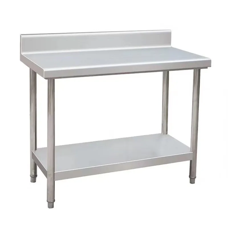 Commercial Kitchen Work Table Stainless Steel Working Bench 2 Tiers ...