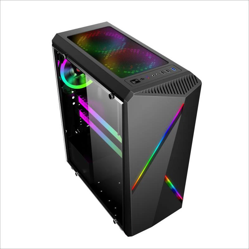 New Generation Rgb Led Strip Gaming Case With Rgb Fans&tempered Glass ...