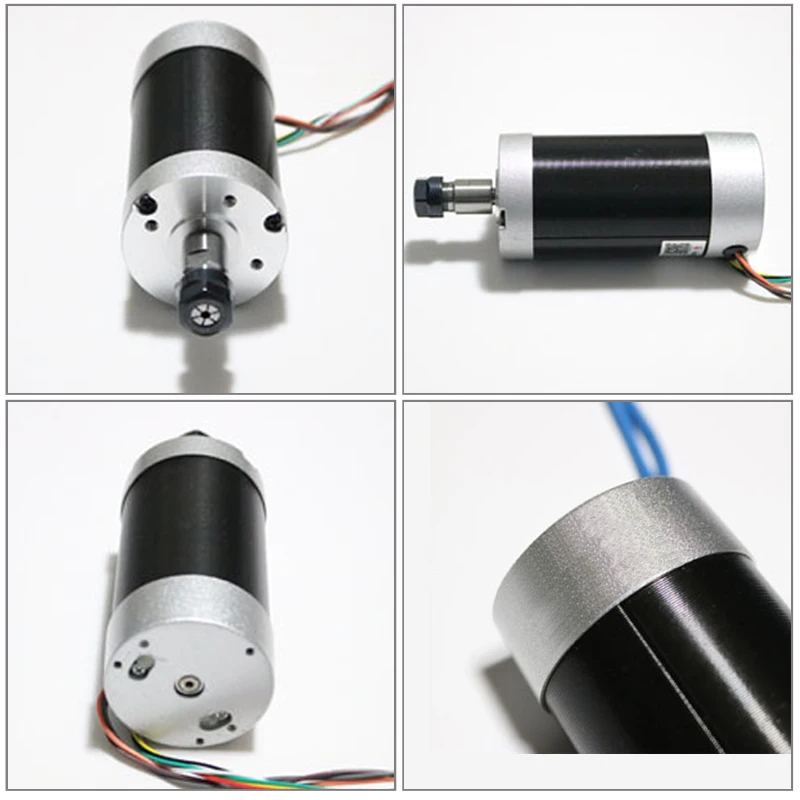 500w Er11-3.175mm 12000rpm Brushless Dc Spindle Motor 24v 55mm Diameter ...