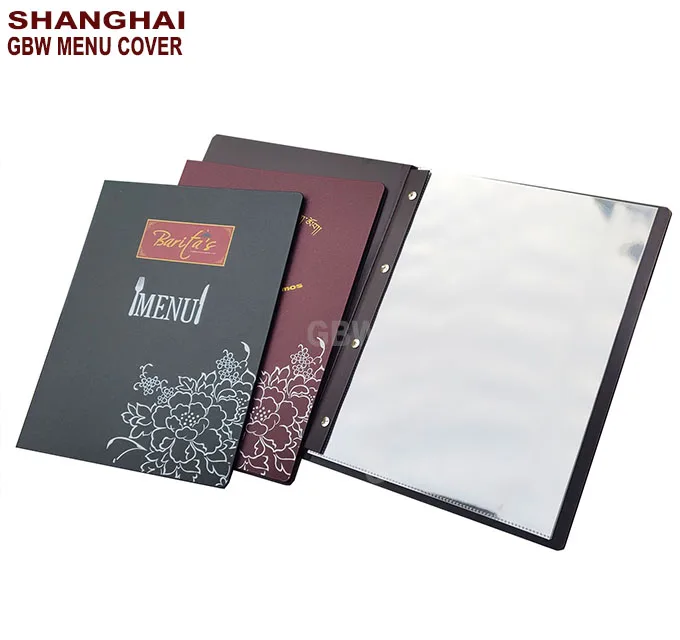 Elegant Burgundy Leather Menu Cover - A4 Design for Restaurant & Hotel ...