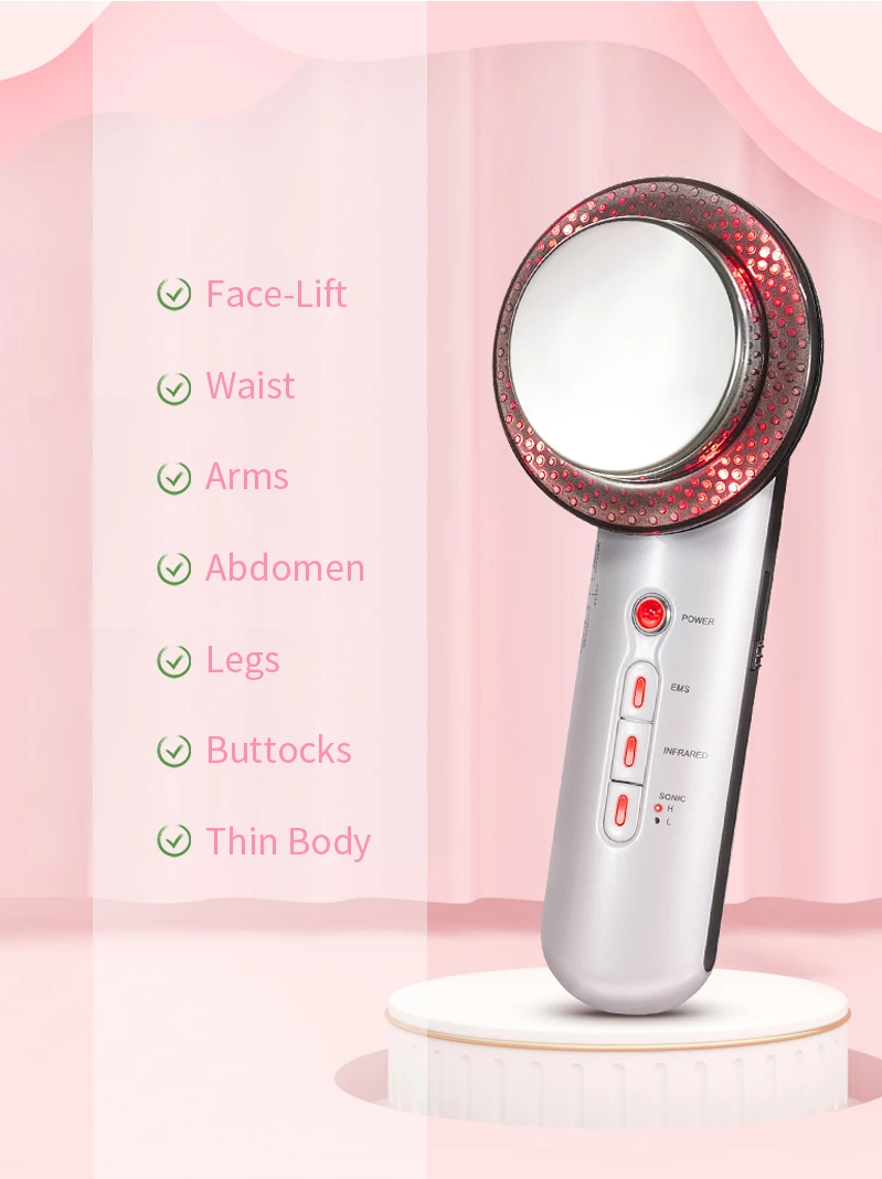 3 In 1 Ems Far Infrared Body Slimming Device Face And Body Sonic Ionic ...