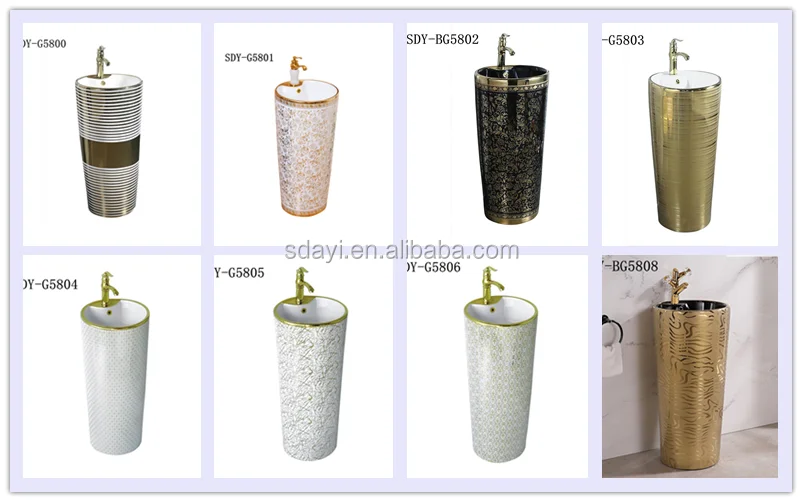 Ceramic Gold Color Wash Basin Bathroom Crocodile Design Luxury Golden ...