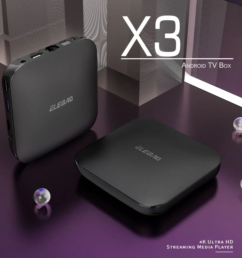 Elebao X3 TV Box - 8K HD Quality Output Android 9.0 TV Box