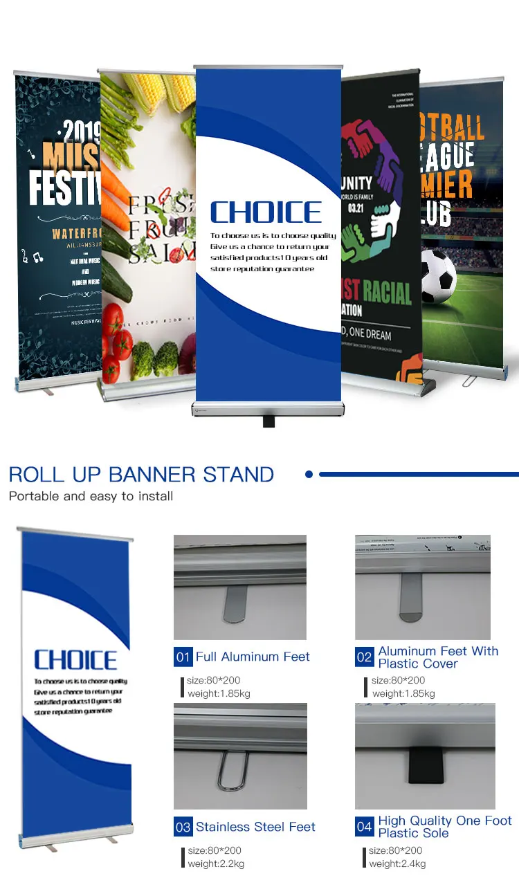 Steel Roll Up Banner Base