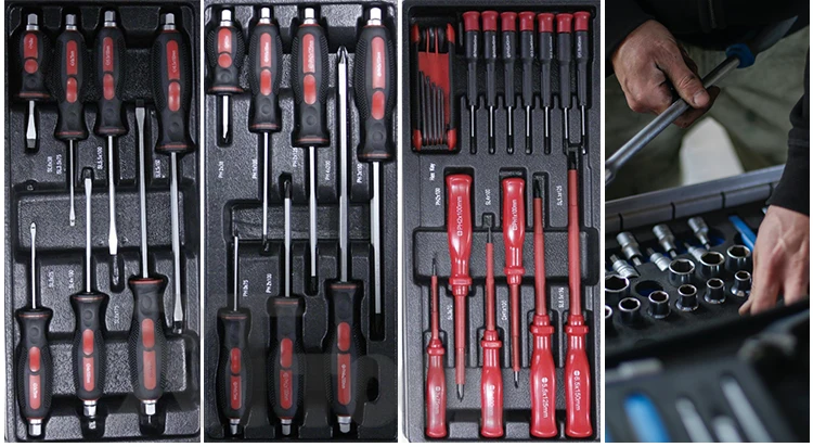 220 Pcs Professional Performax Tool Cabinet with Hand Tool Set